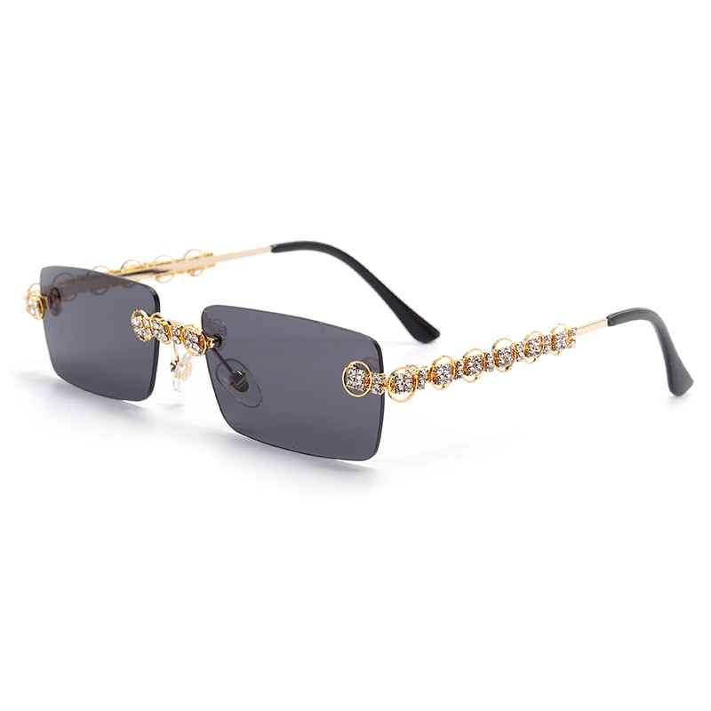 Rimless Rectangular Sunglasses